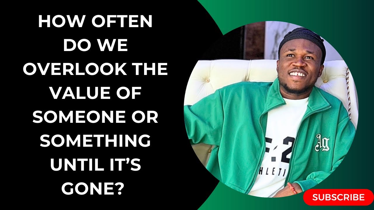 How often do we overlook the value of someone or something until it’s ...