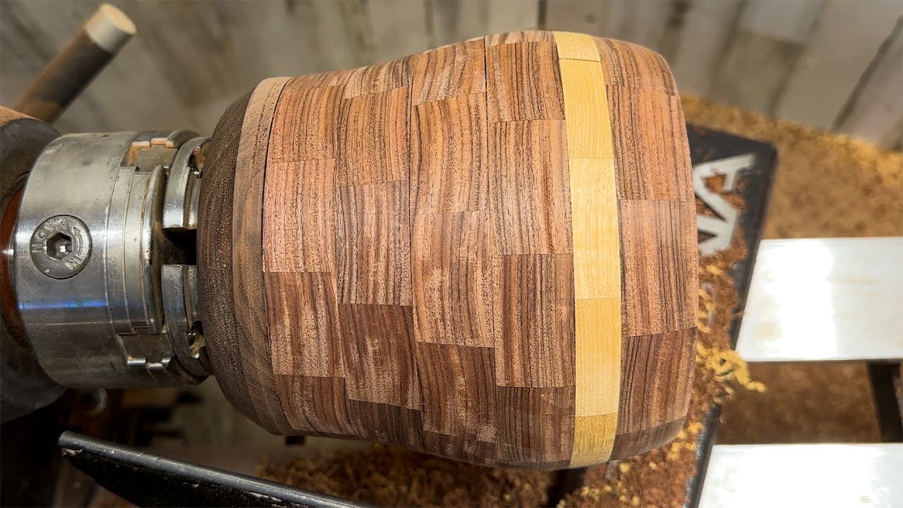 Absolutely Stunning Morado (Bolivian Rosewood) Vase - Woodturning - YouTube