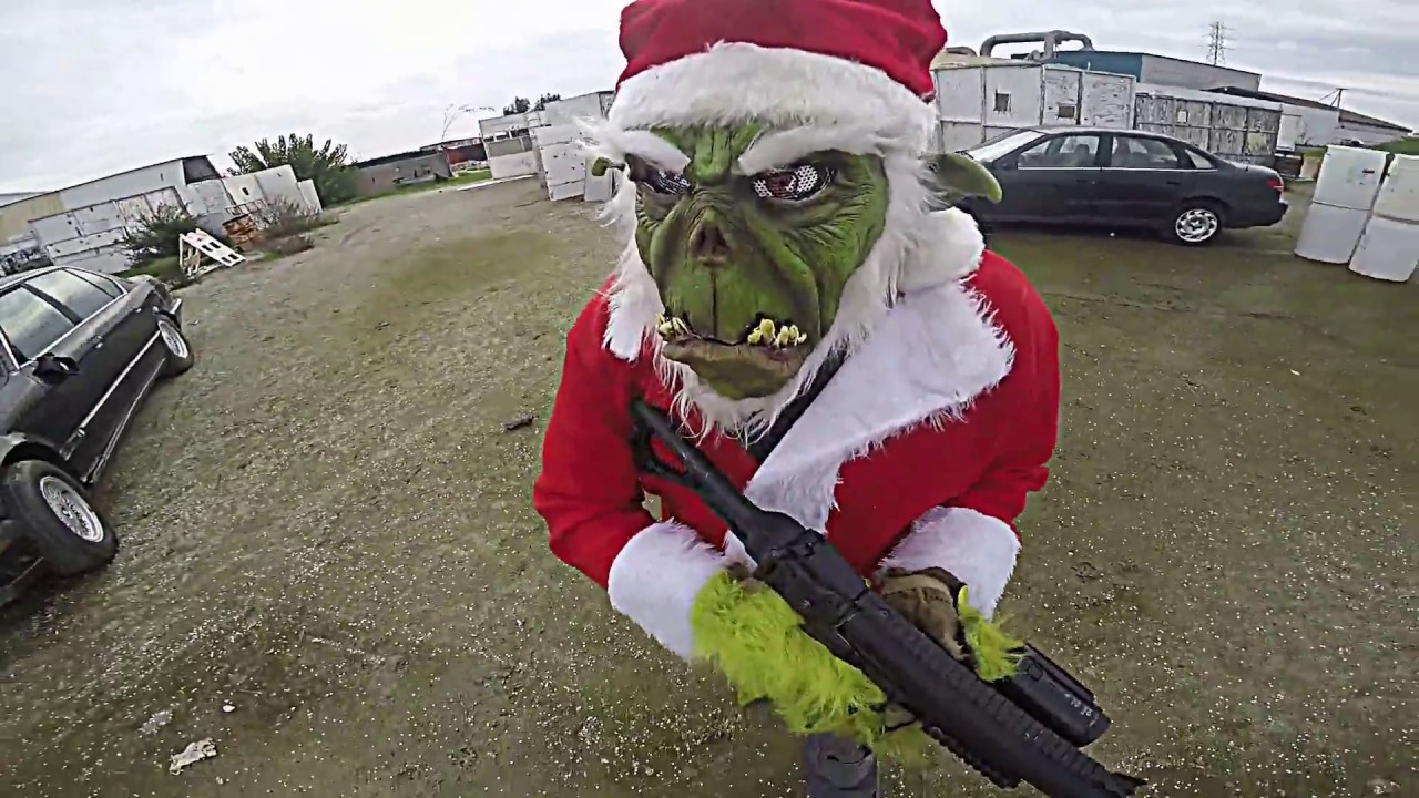 Fresno Airsoft Arena Grinch Juggernaut AA-12 - YouTube