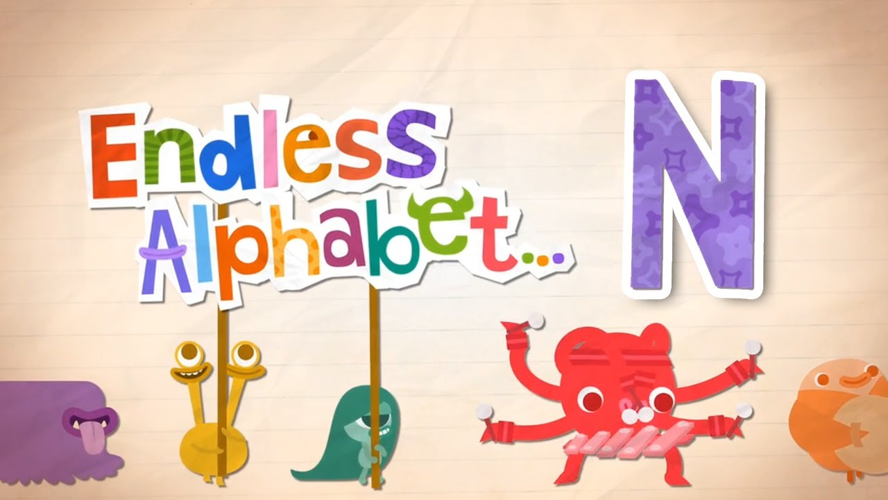 Endless Alphabet A to Z - Letter N - NAUGHTY, NIBBLE, NM, NOSEY ...