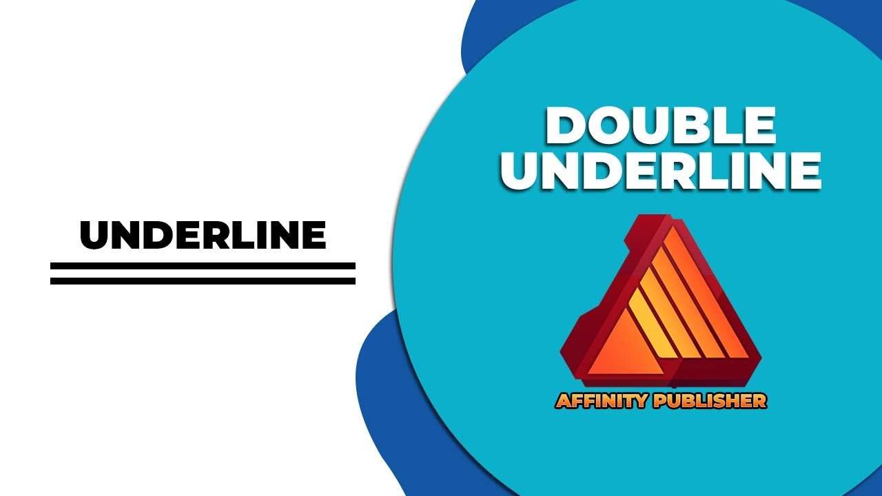 How to add Double Underline in affinity publisher - YouTube