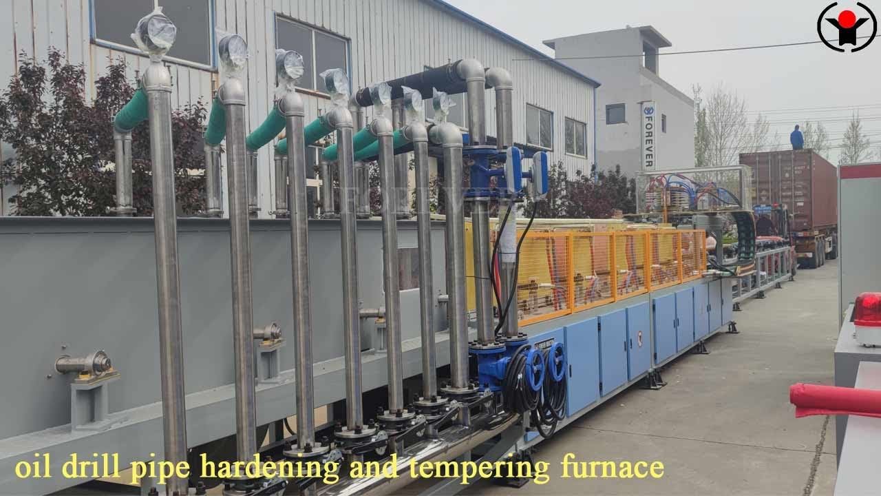 induction oil drill pipe welding heat treatment line #oildrill # ...