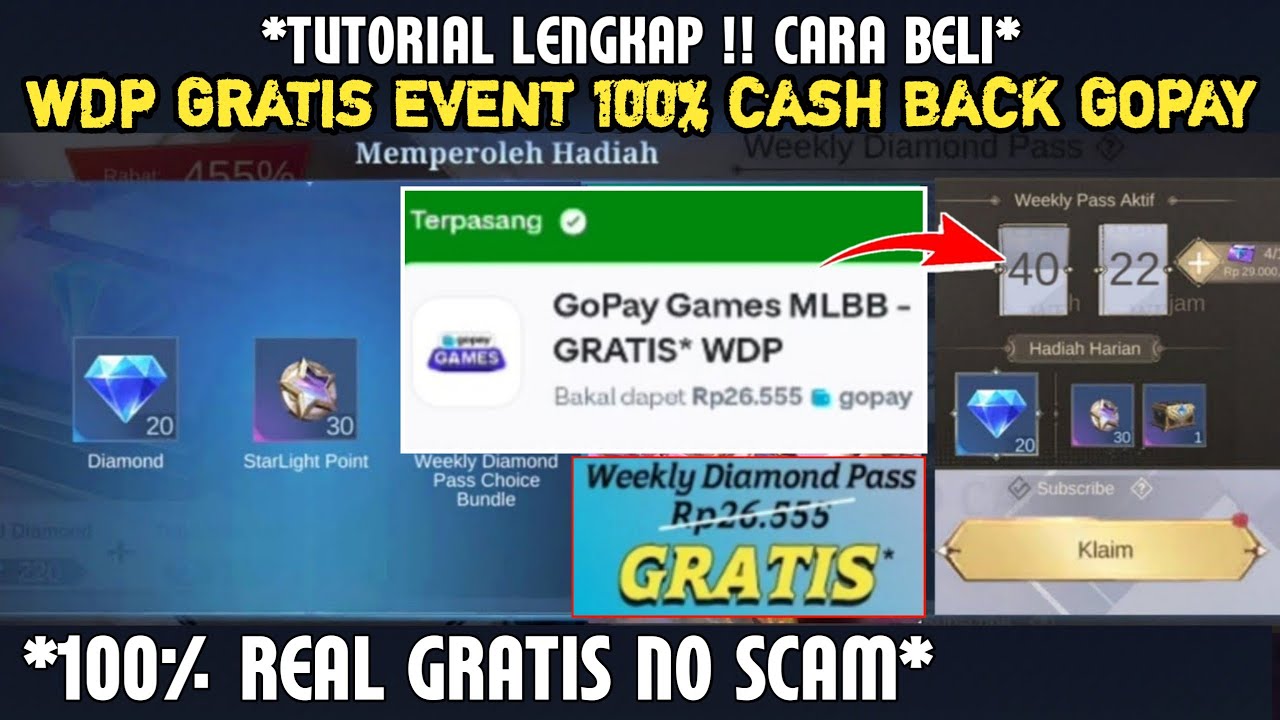 TUTORIAL LENGKAP! CARA BELI WEEKLY DIAMOND PASS (WDP) GRATIS EVENT CASH ...
