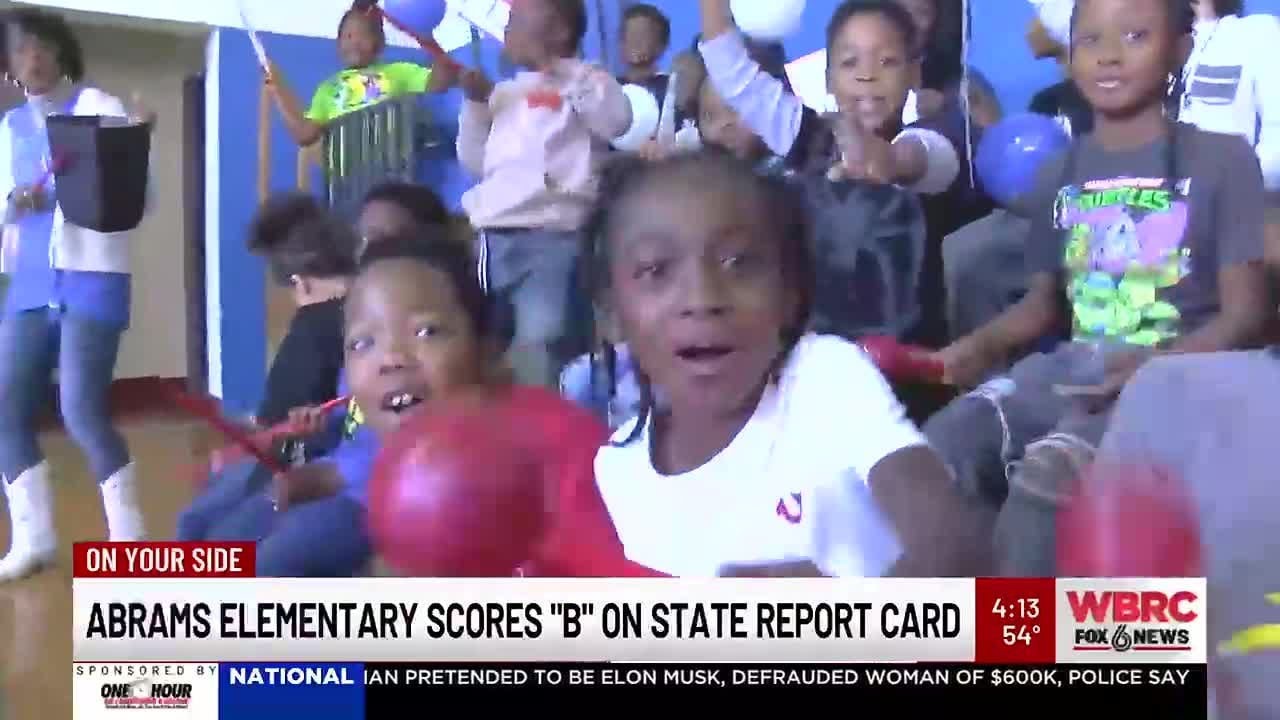Abrams Elementary scores 'B' on state report card - YouTube