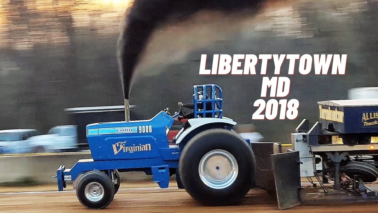 2018 10000# Pro Farm Tractor Pull Libertytown Ford 9000 Tractor Pulling ...