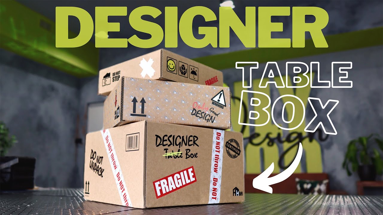 "Designer Table Box"- foldable cardboard coffee table - YouTube