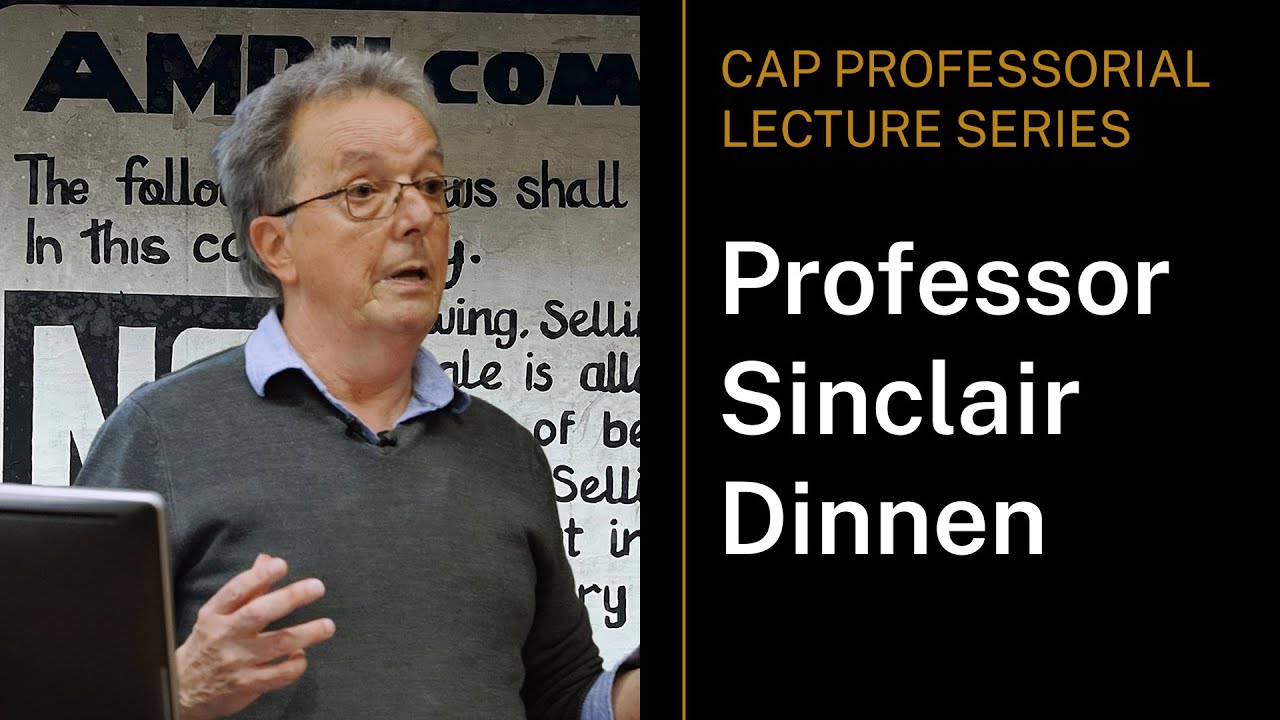 CAP Professorial Lecture Series - Professor Sinclair Dinnen - YouTube
