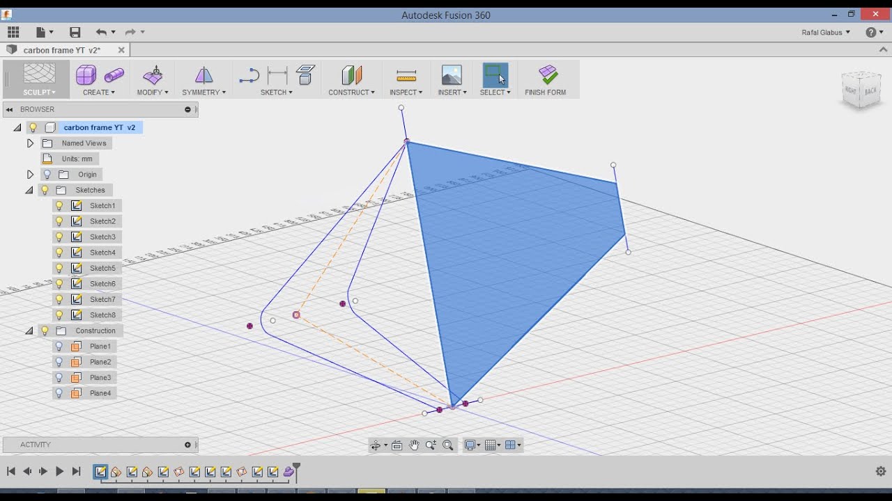 Bike frame sketch - Fusion 360 - Part 1 - YouTube