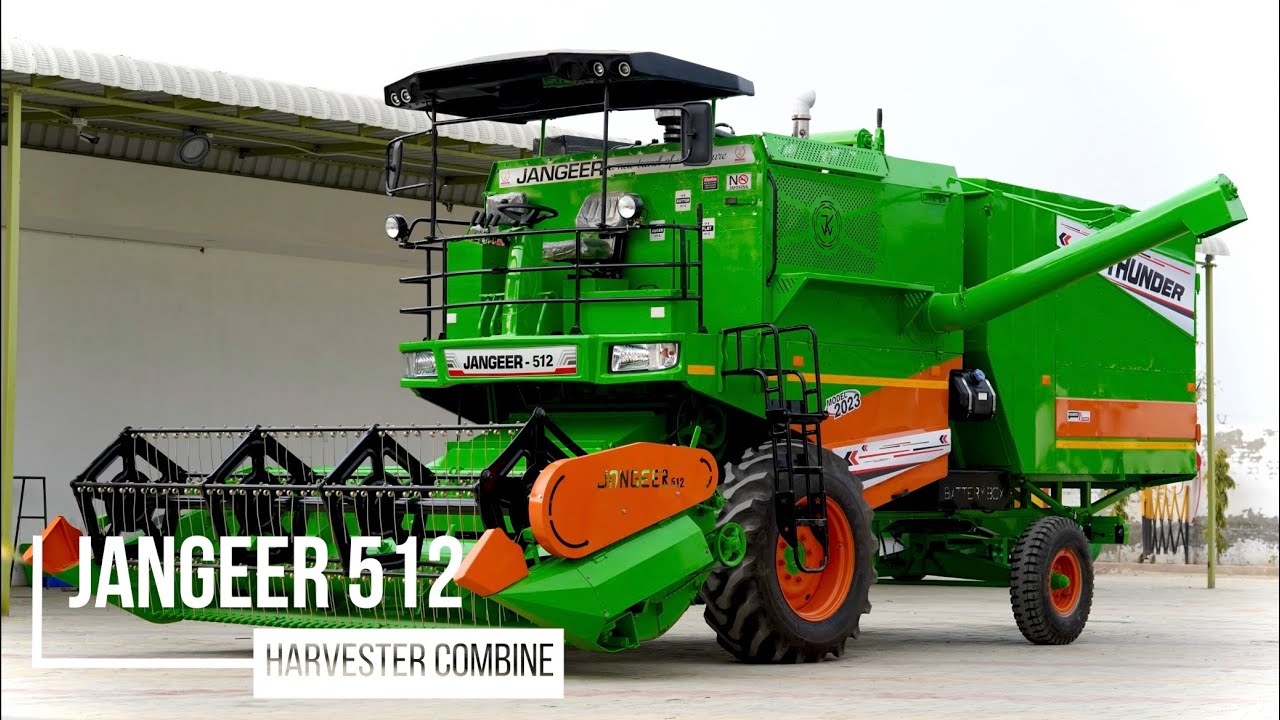 JANGEER-512 Self Propelled Combine Harvester - YouTube
