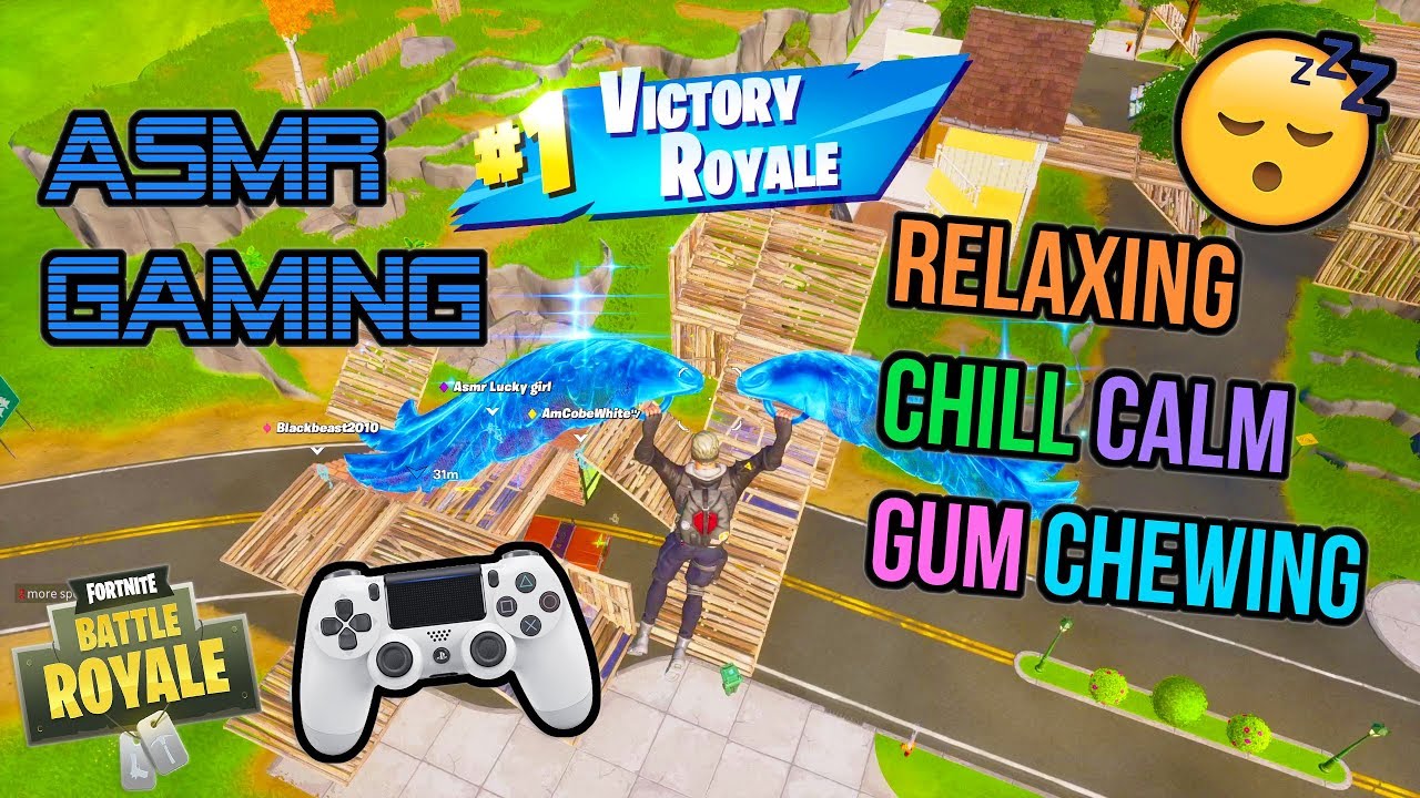 ASMR Gaming 😴 Fortnite Relaxing Chill Calm Gum Chewing 🎧🎮 Controller ...