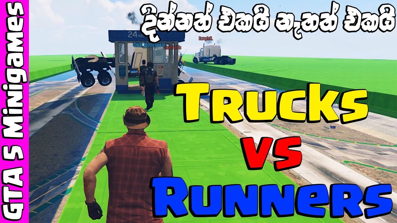 GTA 5 Online | Trucks vs Runners | GTA 5 Minigames - YouTube