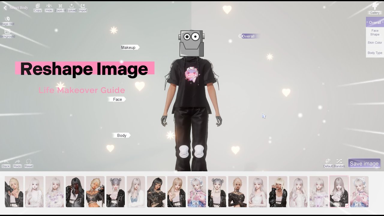 Change your look/face in Life Makeover! [Reshape image guide] - YouTube