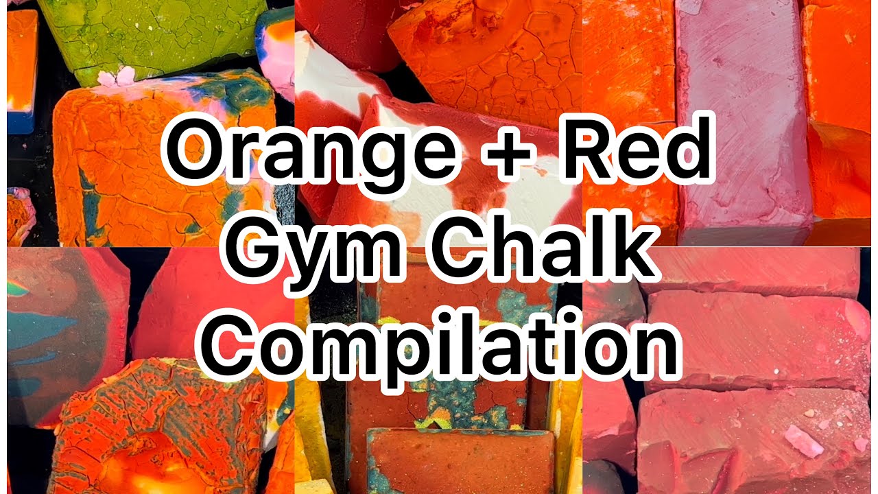 Orange/Red Dusty Gym Chalk Compilation - YouTube