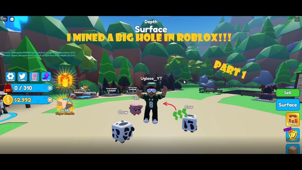 I MINED A BIG HOLE! | Roblox Mining Simulator 2 Part 1 - YouTube