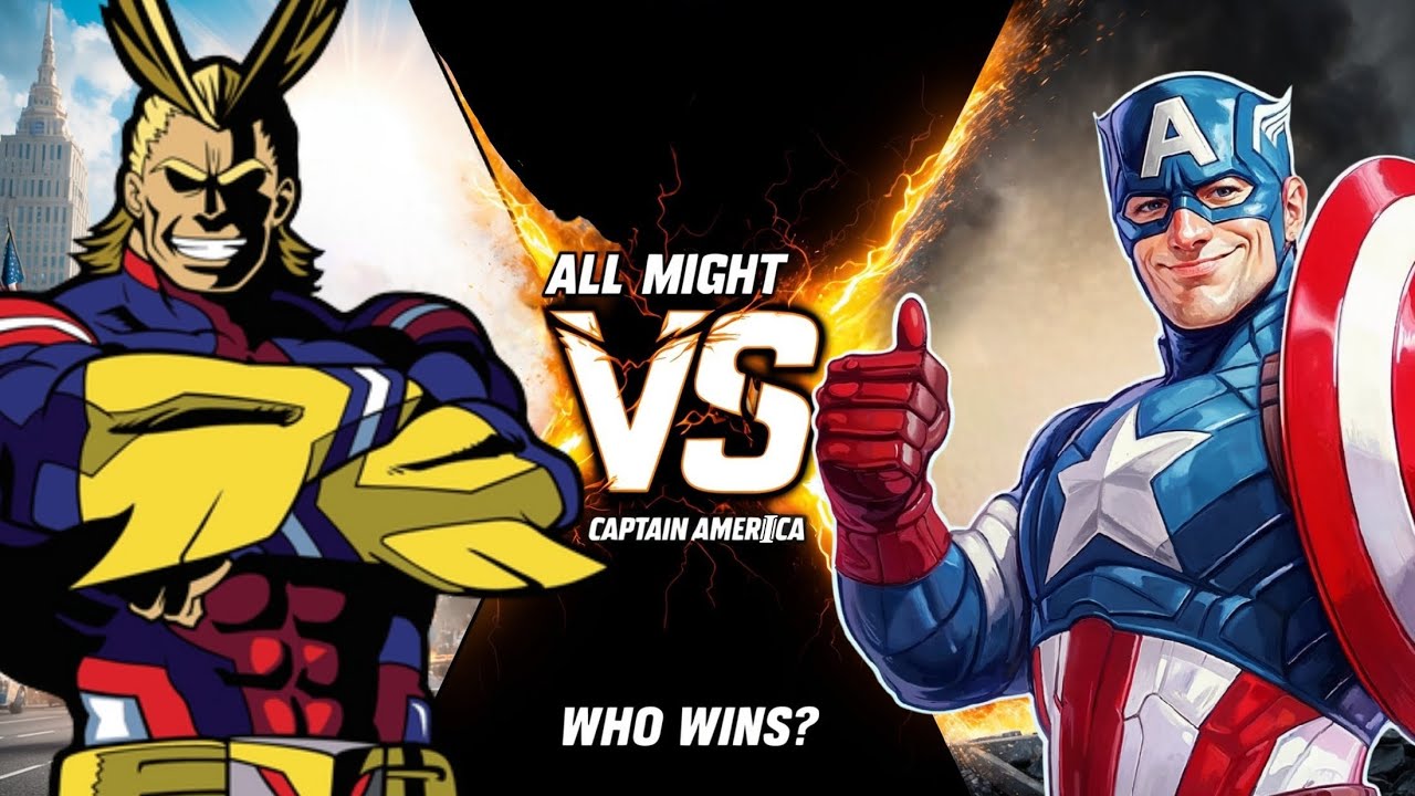 All Might vs Captain America: The Ultimate Hero Showdown! - YouTube