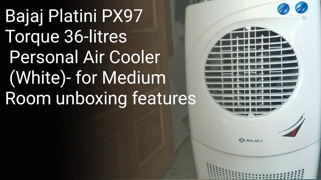 Bajaj Platini Px97 Torque 36 Litres Personal Air Cooler White For