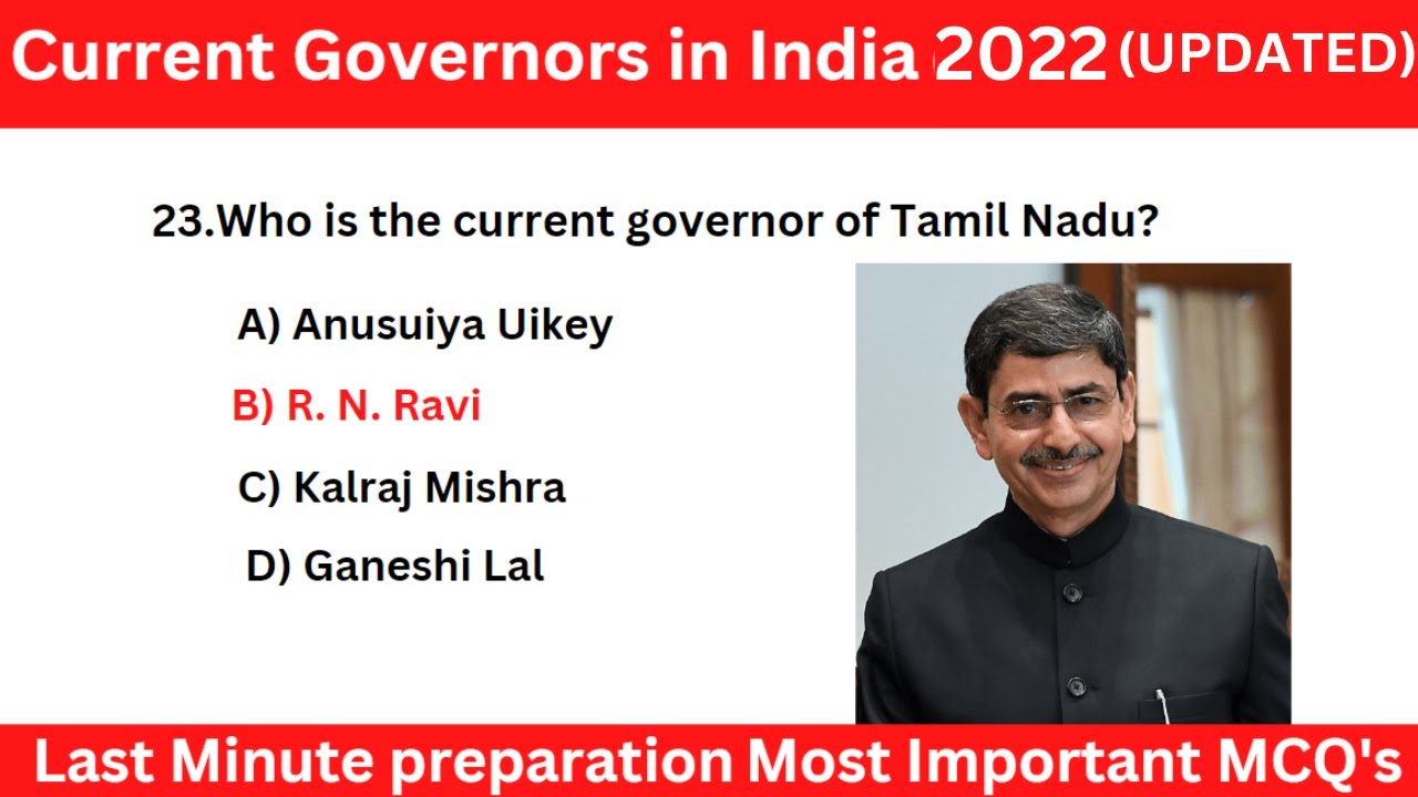 UPDATED (Current Governors of INDIA 2022) #politicnews #polity # ...