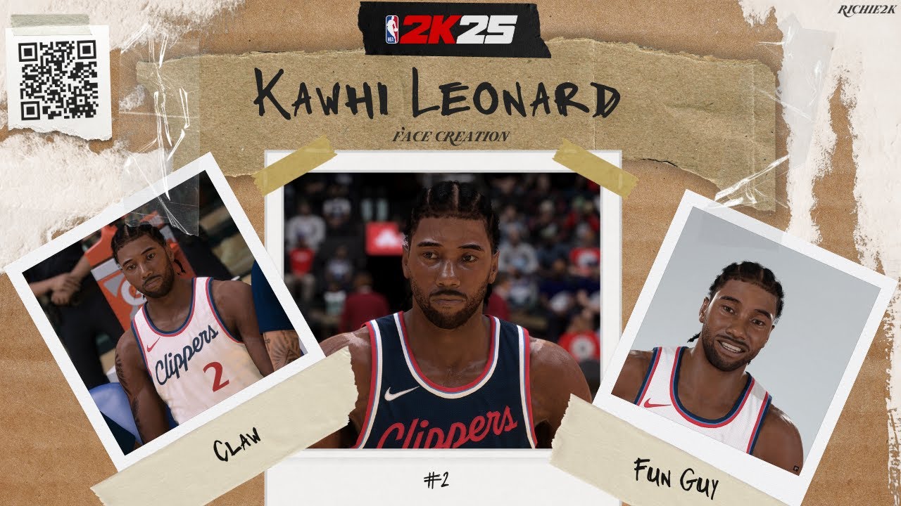 Kawhi Leonard Face Creation in NBA 2K25 - YouTube