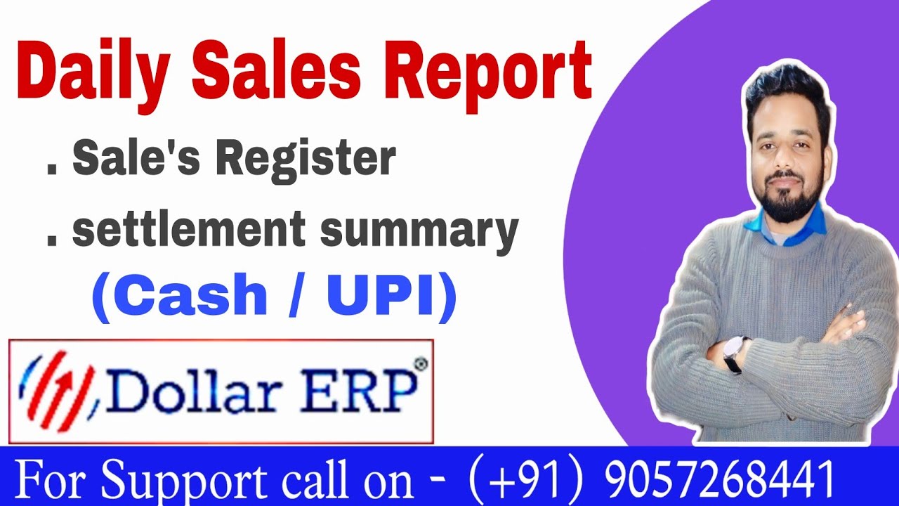 Daily Sales Report in Dollar ERP Accounting Software || Sales Register ...