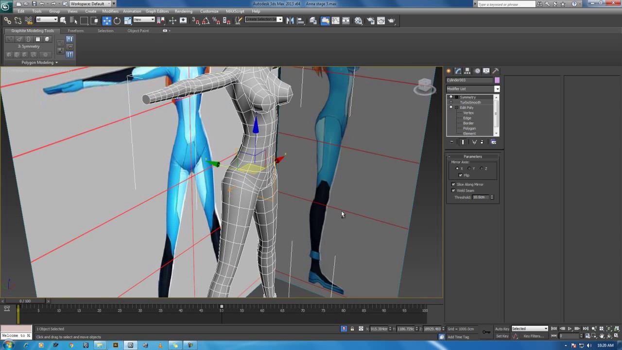 3ds max girl modeling (Long version)body pt 7 - YouTube