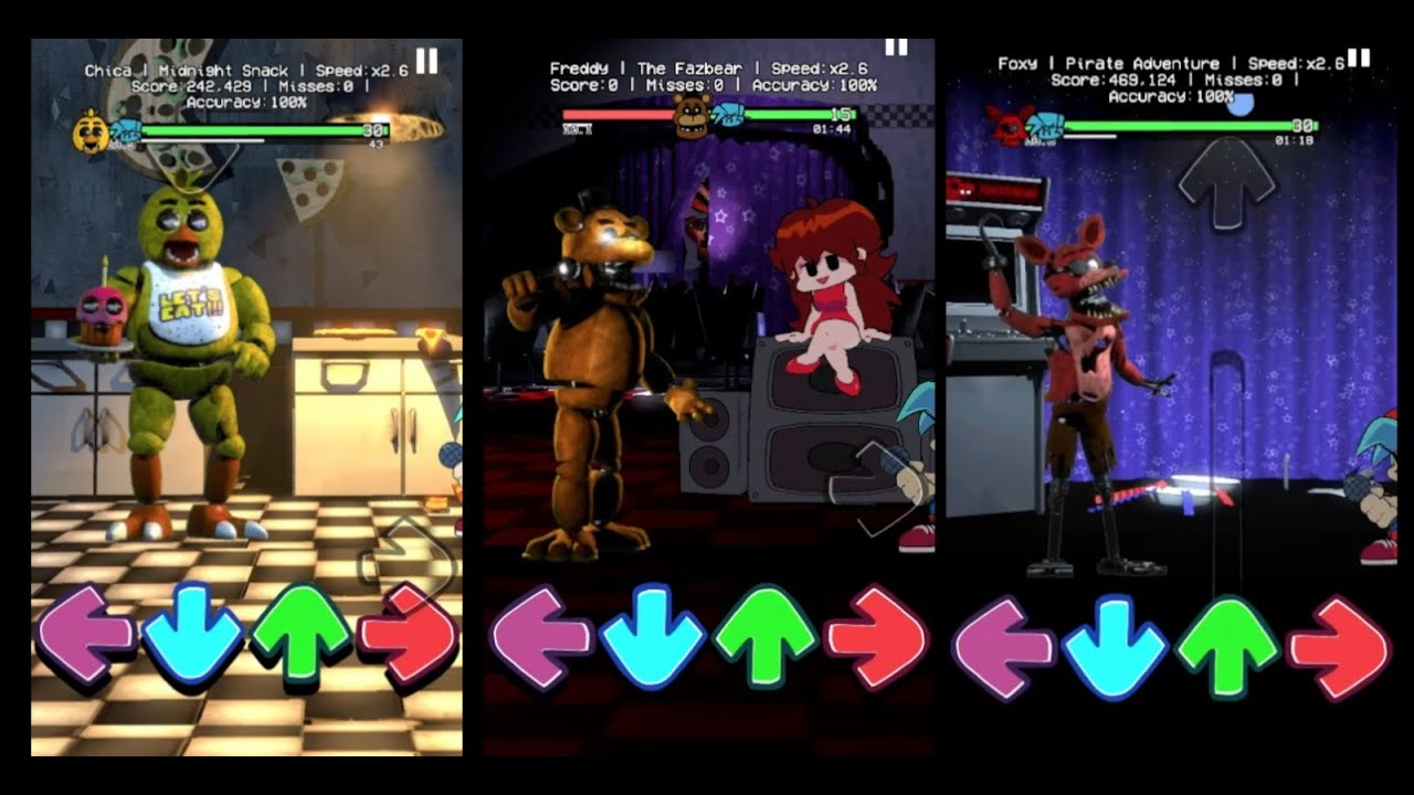 VS Five Nights at Freddy's FULL WEEK 1-5 (Chica, Foxy, Bonnie) (FNF Mod ...