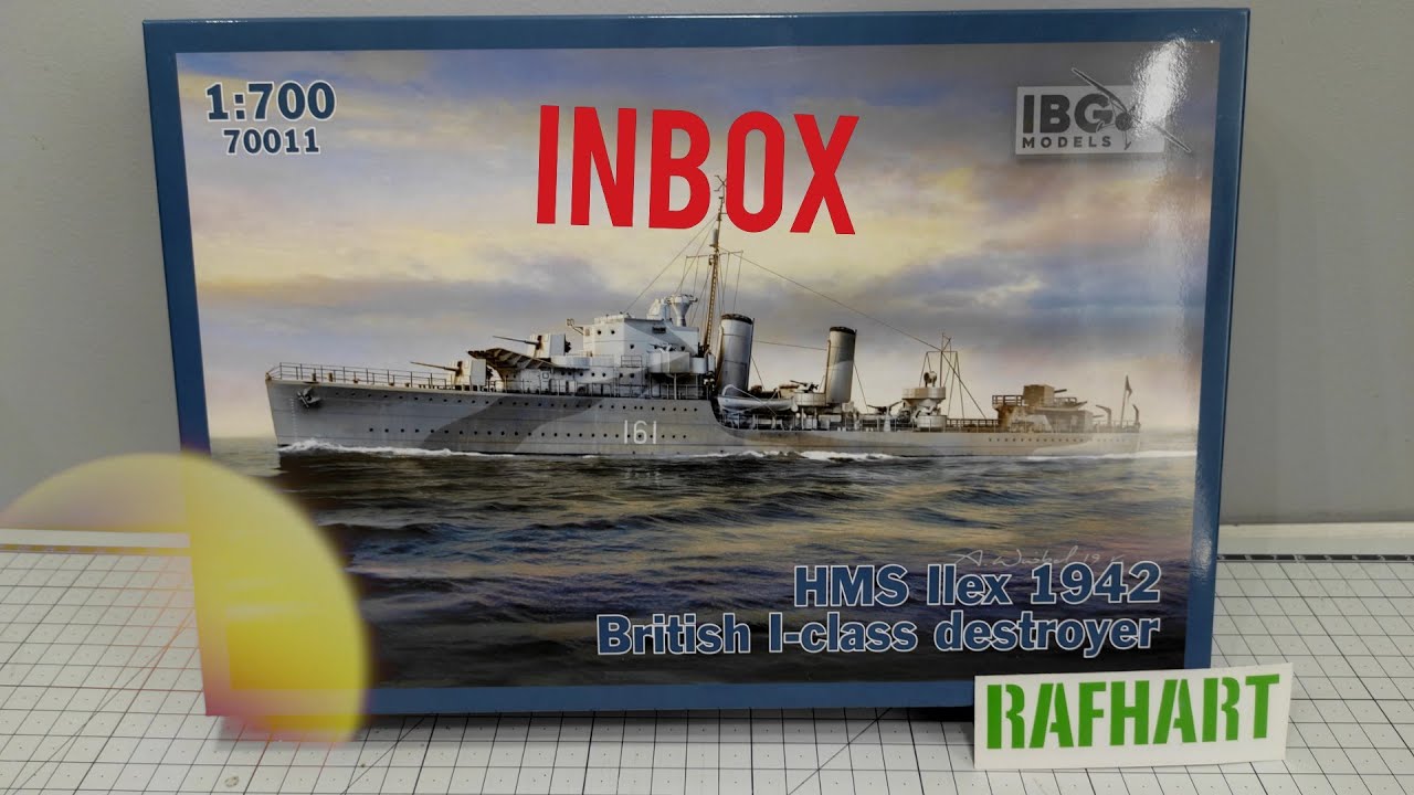 HMS Ilex, 1942 British I-class destroyer 1:700 IBG 70011 inbox 4k - YouTube
