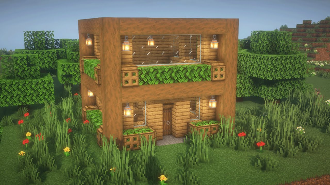 How to build a 2 floor house in Minecraft (Tutorial) - YouTube