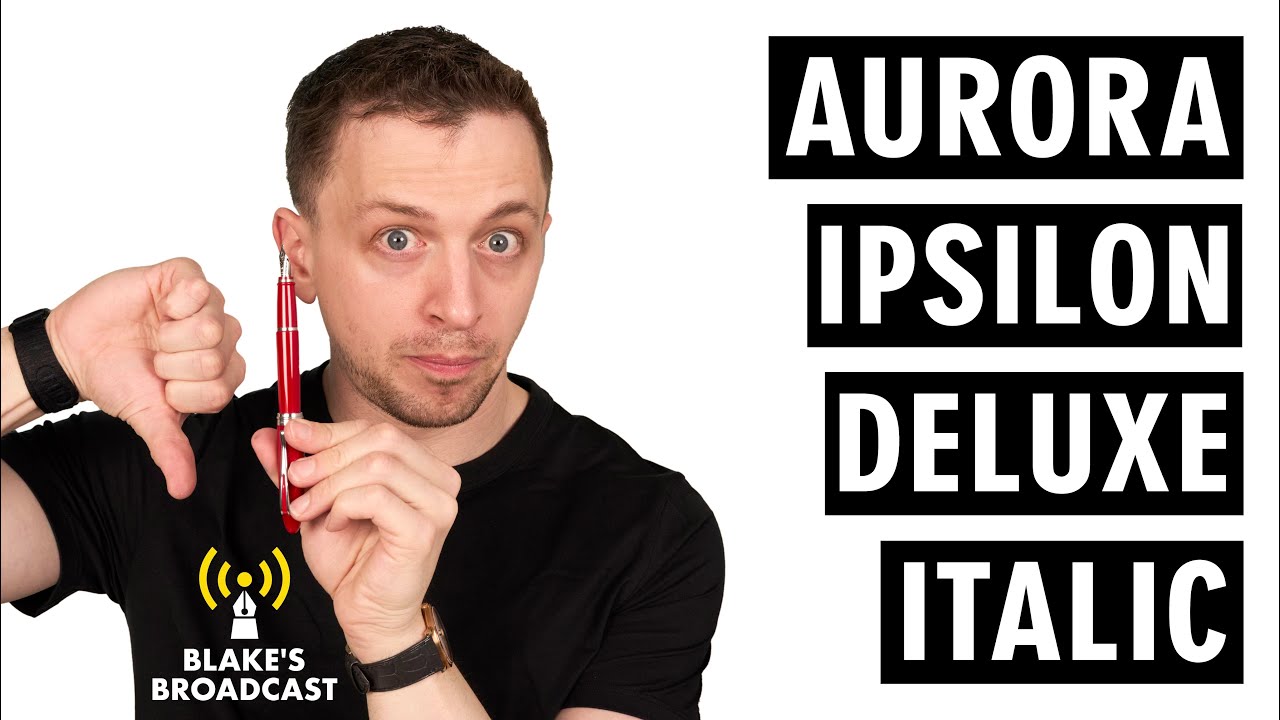Aurora Ipsilon Deluxe Italic Fountain Pen Review 4K - YouTube