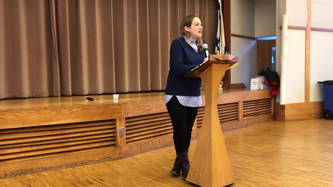 Rachel Fish speaking on “Israel at 70: Aspirations and Reality” part 1 ...