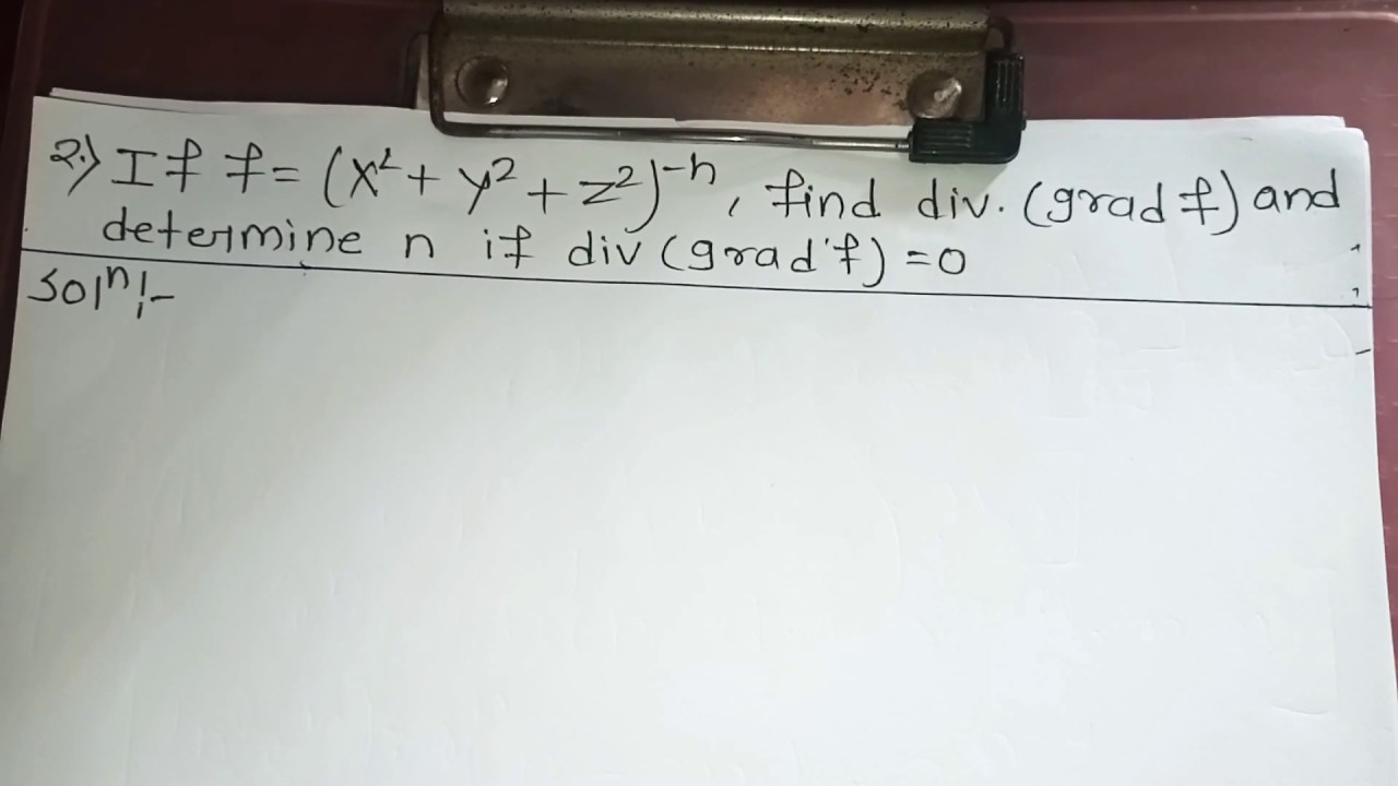 vector directional derivative normal to the vector calculus - YouTube
