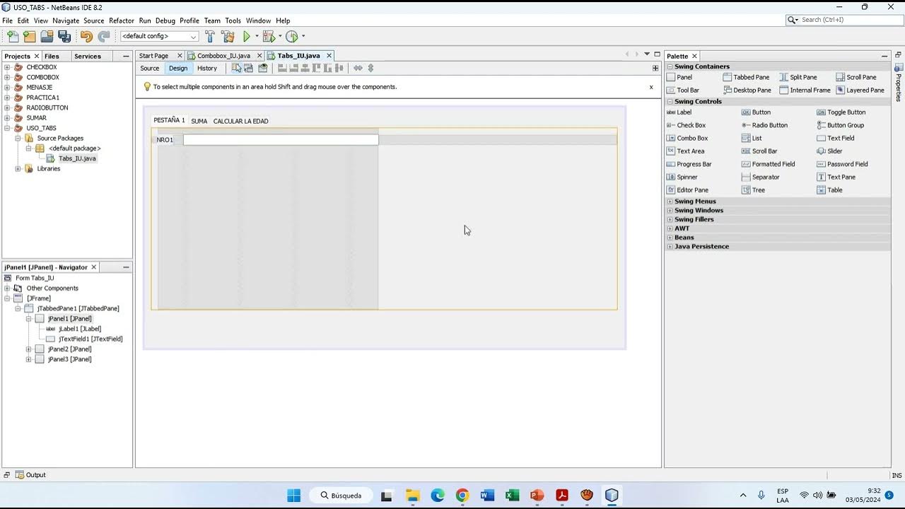 Java y NetBeans Clase 3 Manejo de TABS PESTAÑAS - YouTube