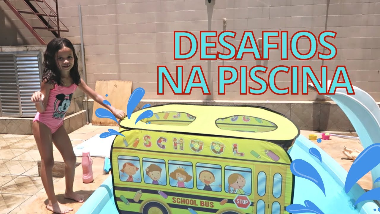 Desafios na piscina - Maya Lima - YouTube