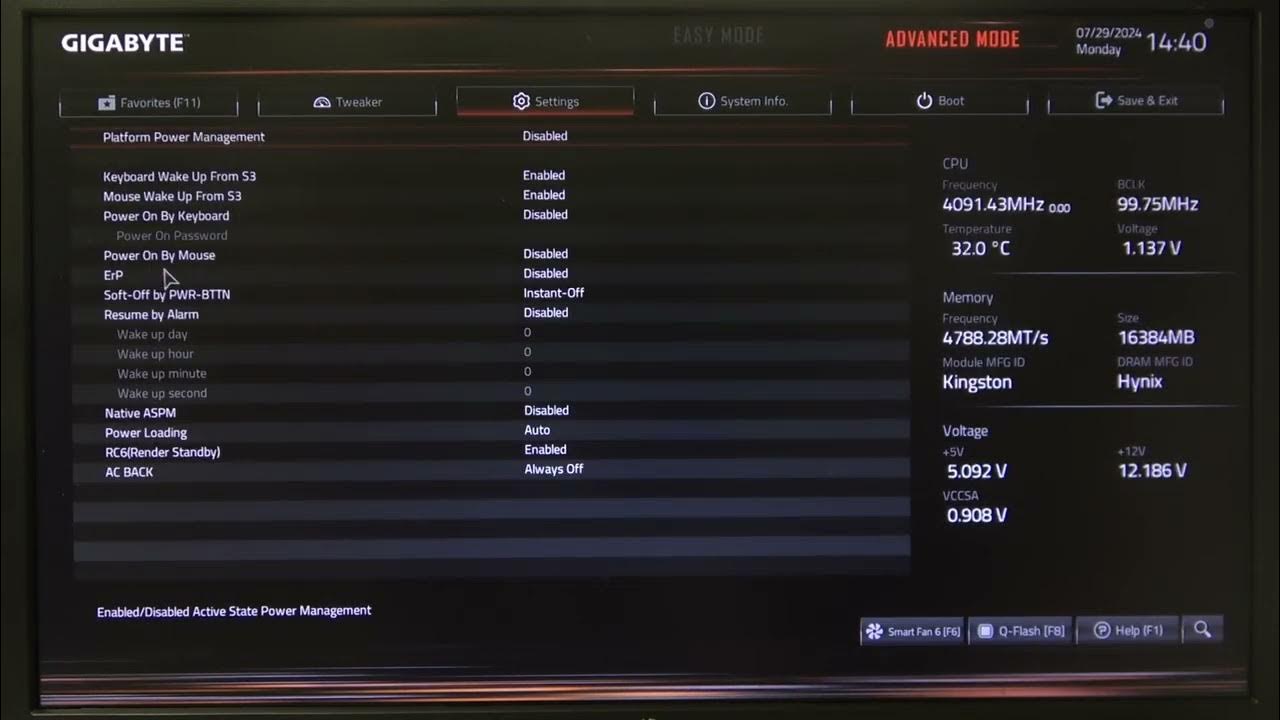 How To Enable & Disable Power On By Mouse On Gigabyte Eagle Series Motherboard - YouTube