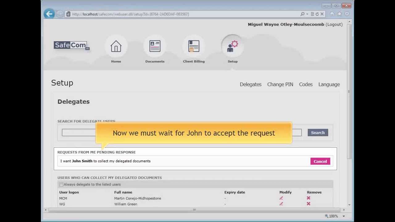 Delegate Print Users with Safecom - YouTube