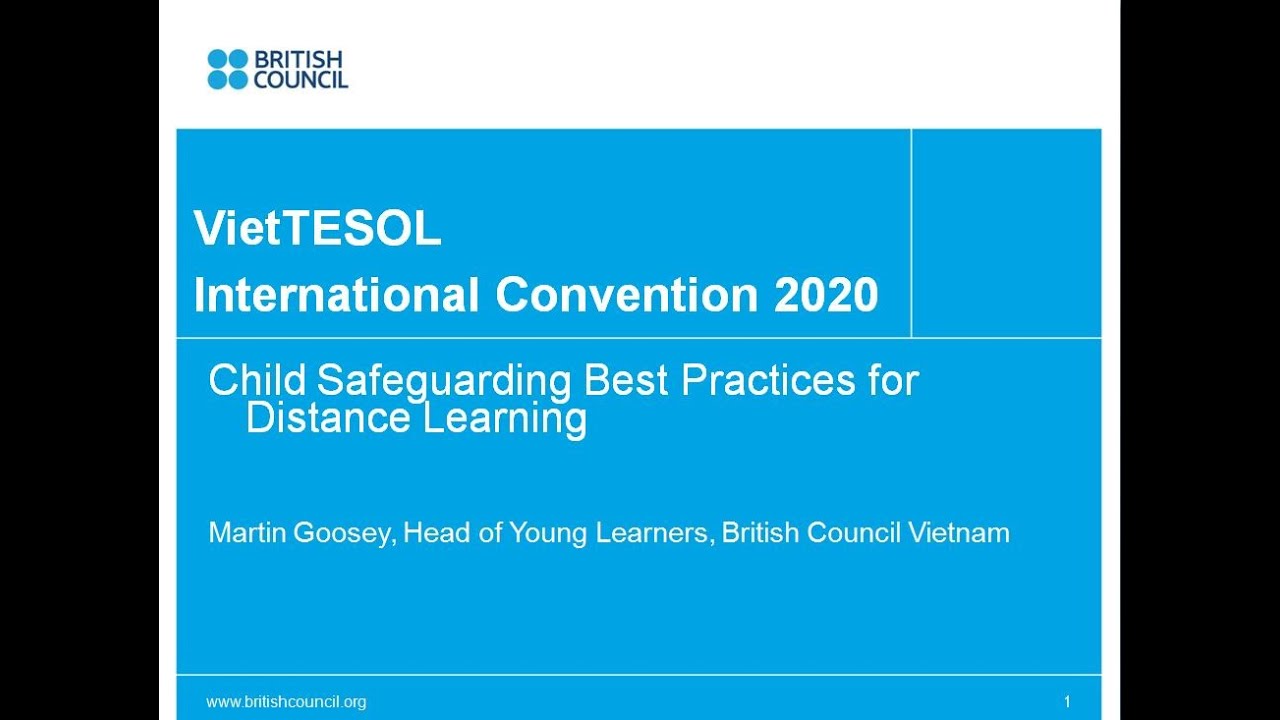 'Child Safeguarding Best Practices for Distance Learning' Martin Goosey ...
