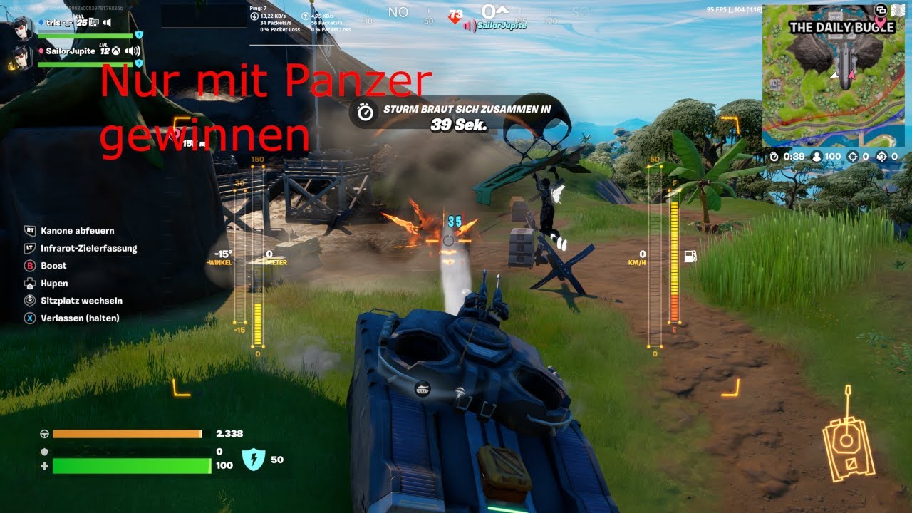 Nur mit einem PANZER die RUNDE GEWINNEN in Fortnite - YouTube