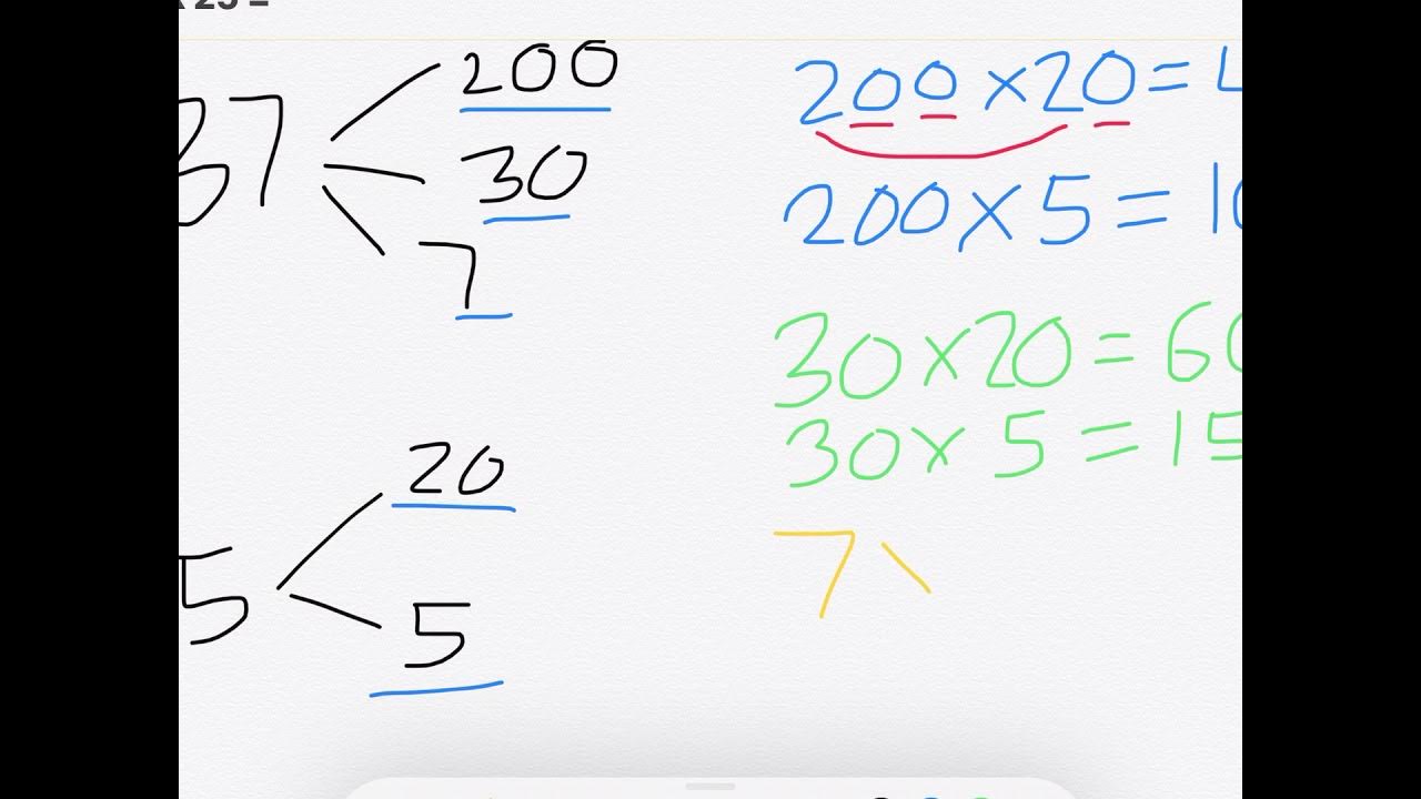 Multiplication Video 4 - Split Strategy with 2 digit multiplier - YouTube