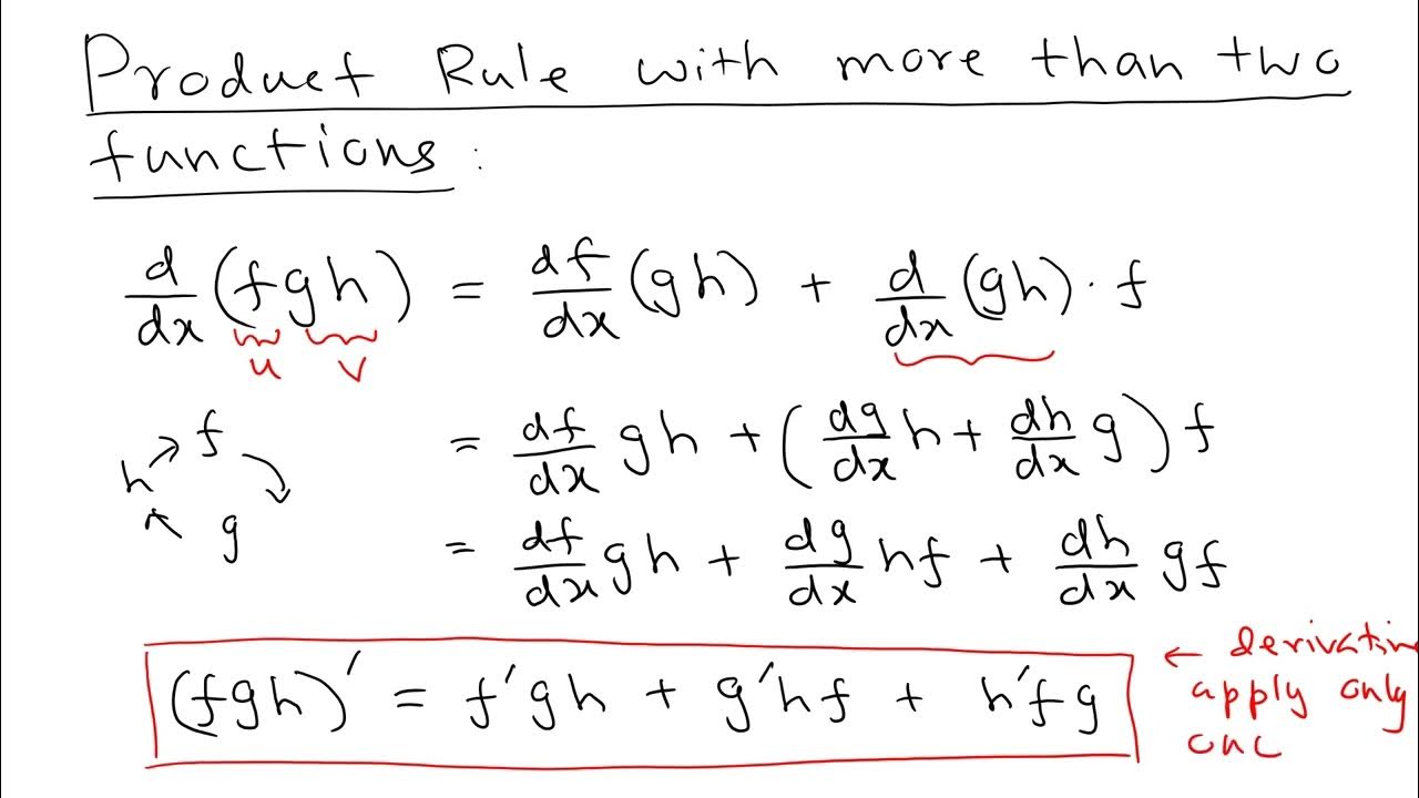 Product Rule For More Than Two Functions | Calculus 1 - YouTube