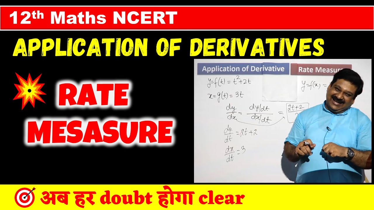 1 Rate Measure NCERT Class 12 Maths, Class 12 Maths NCERT Chapter 6 ...