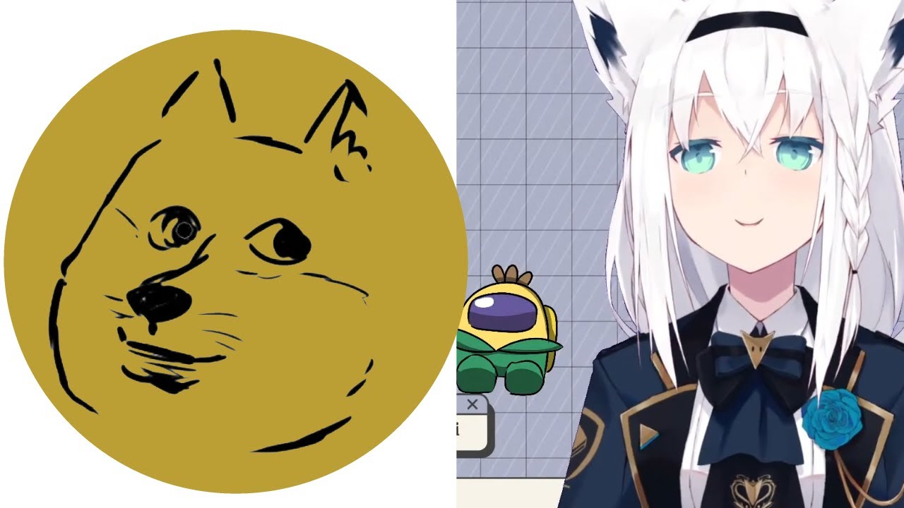 Fubuki Makes Cute Typo Drawing Doge (Hololive) [English Subbed] - YouTube