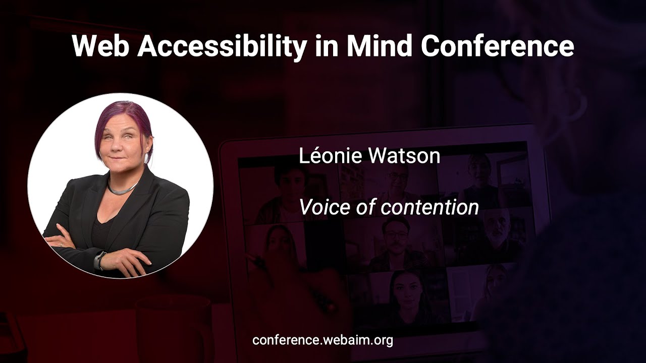 Léonie Watson: Voice of contention. Web Accessibility In Mind ...