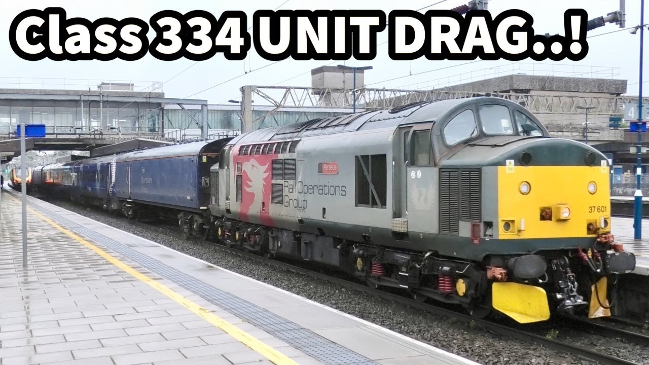 Class 334 UNIT DRAG, 37409, RARE Running of 4G11 & More LOCOS at ...