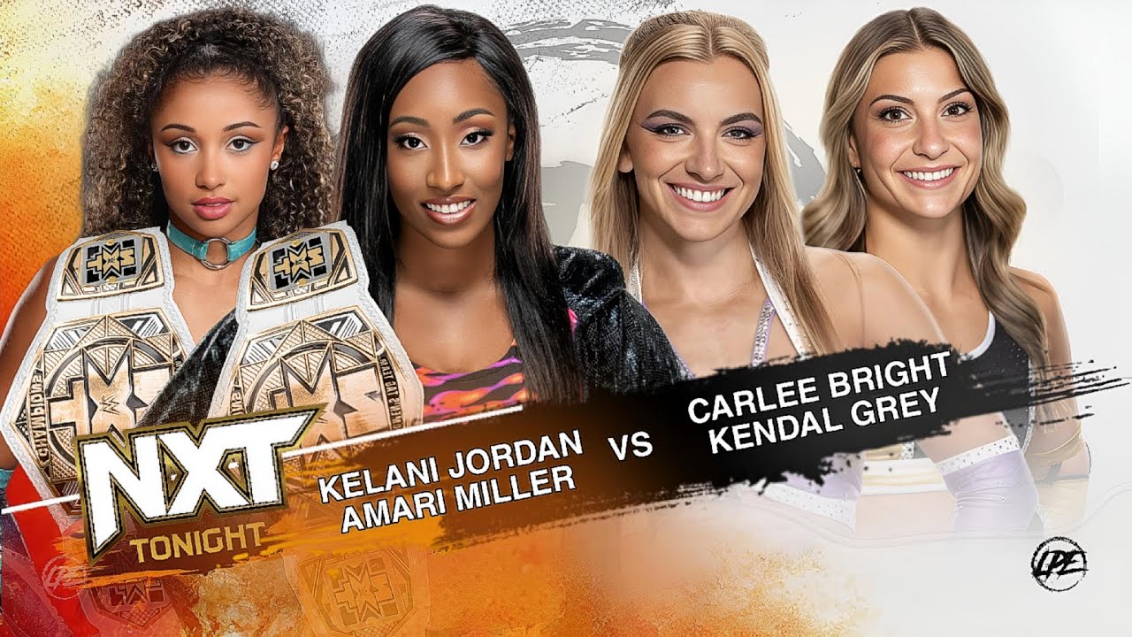 NXT || Amari Miller And Kelani Jordan Vs Carlee Bright And Kendal Grey ...