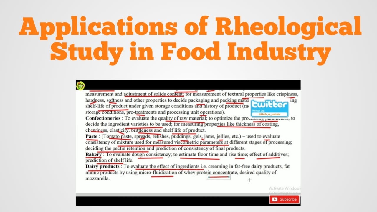 Applications of Rheological Study in Food Industry - YouTube