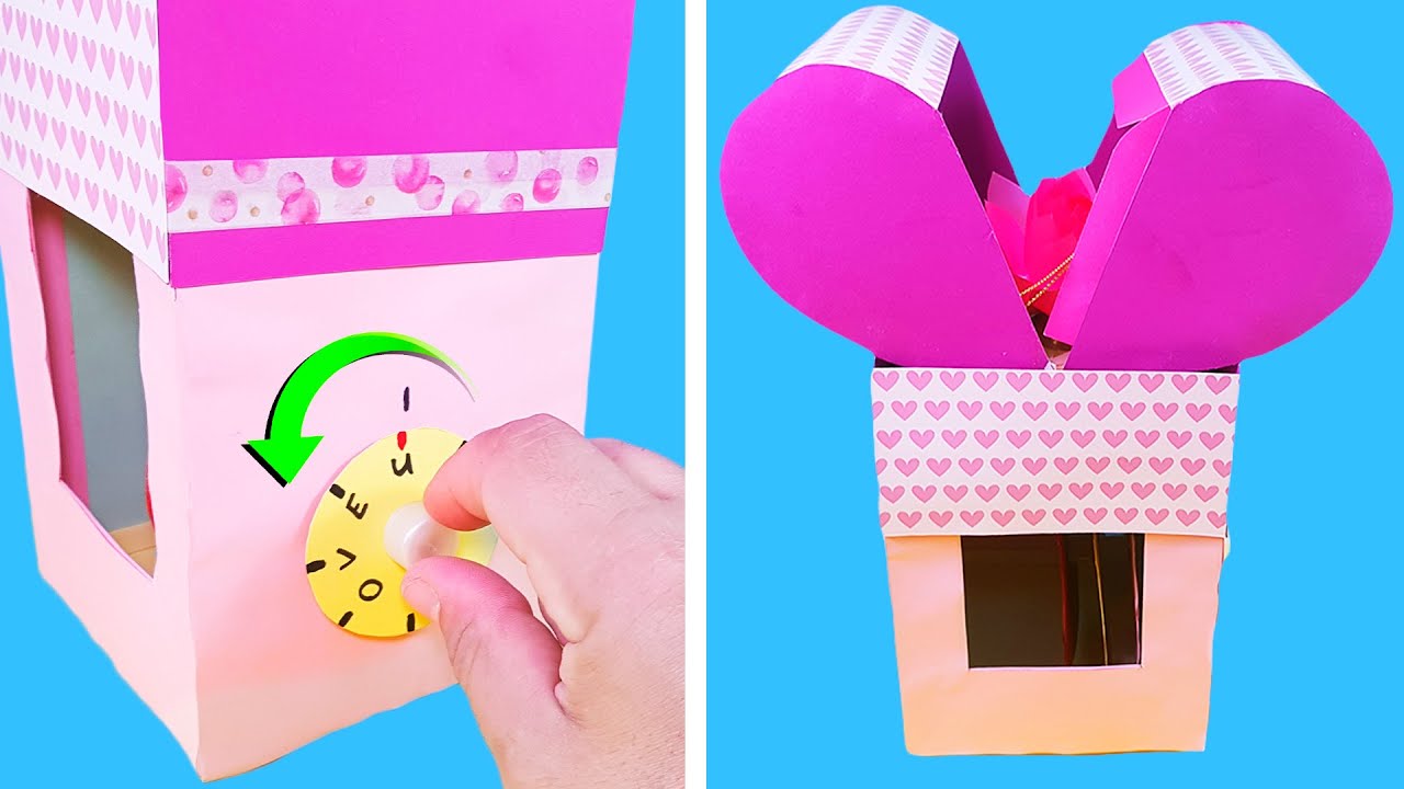 Cool Gift With Secret Key - the combination lock. Easy paper crafts ...