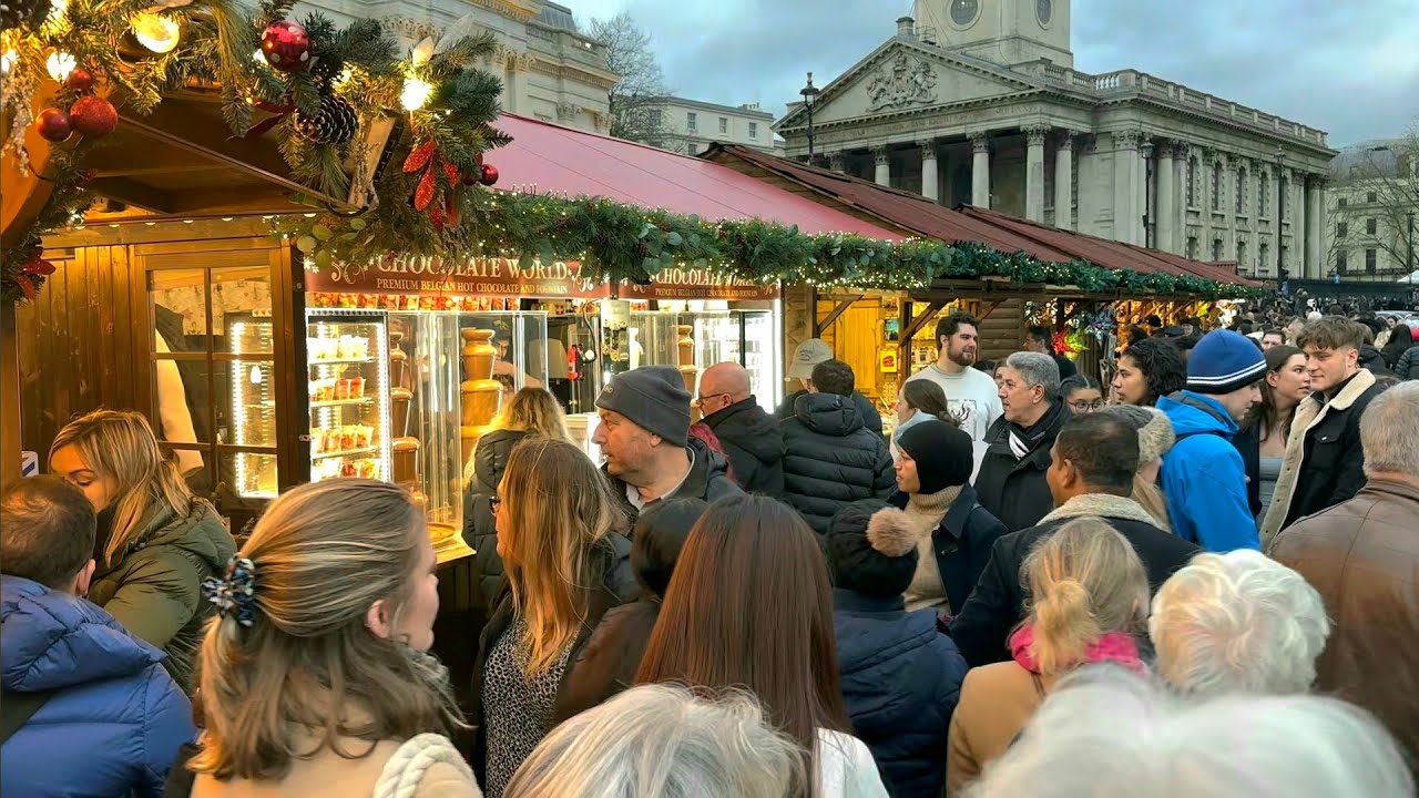 🇬🇧🎄🎅 LONDON STREET FOOD, BEST CHRISTMAS MARKET 2024, STREET FOOD, SNOW ...