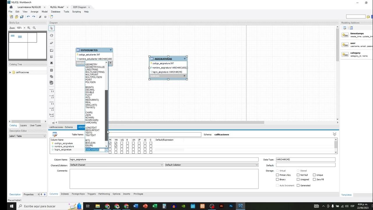 CREAR BASE DE DATOS EN MYSQL WORKBENCH MODELO ER - YouTube