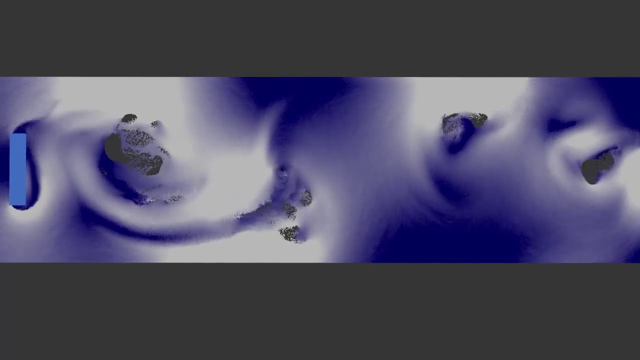 3D Animation Karman Vortex Street Top View - YouTube