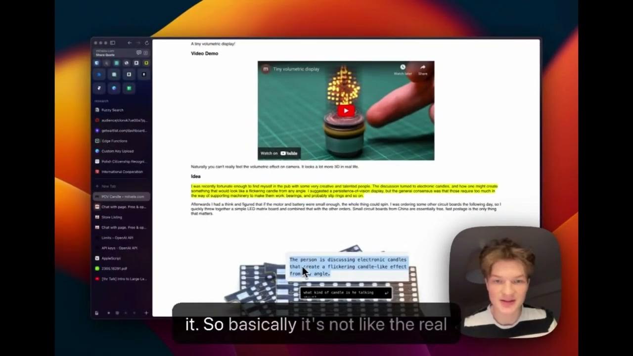 Chat with page. Free open source chrome extension - YouTube
