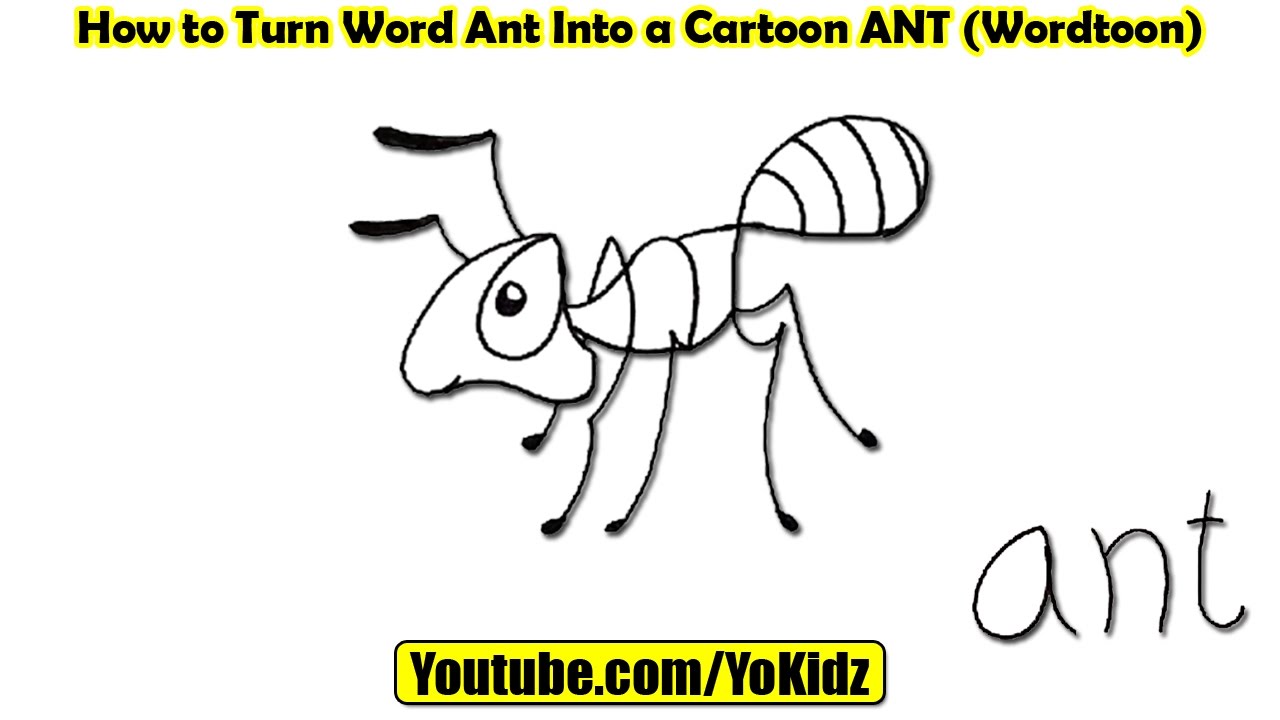 How to Turn Word Ant Into a Cartoon ANT (Wordtoon) - YouTube